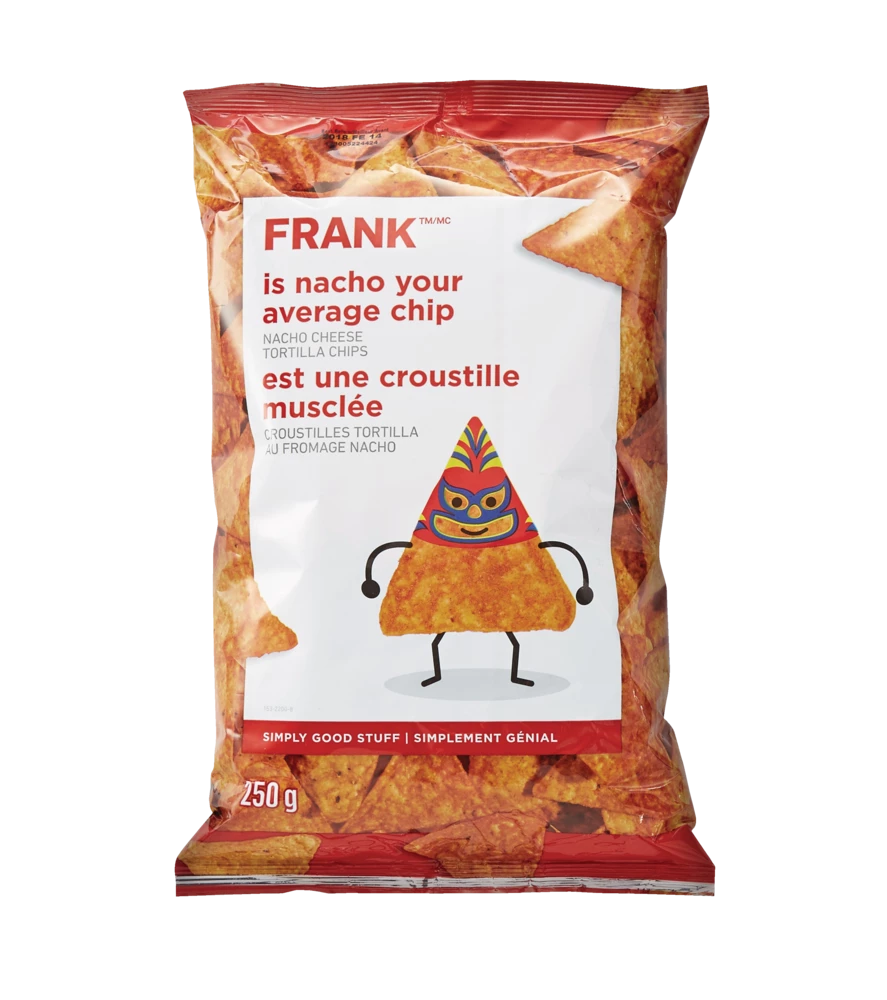 FRANK Nacho Cheese Tortialla Chips, 250-g | Outlet Frank Store